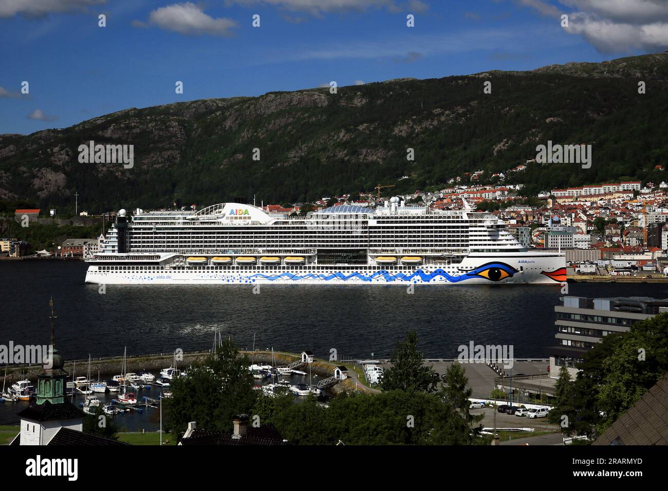 AIDA Prima, Bergen, Norway Stock Photo - Alamy