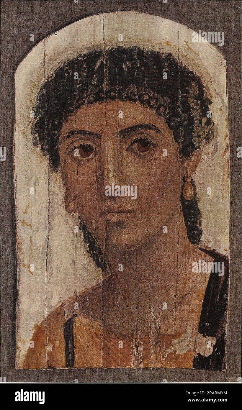 Fayum mummy portrait by Fayum portrait Stock Photo - Alamy