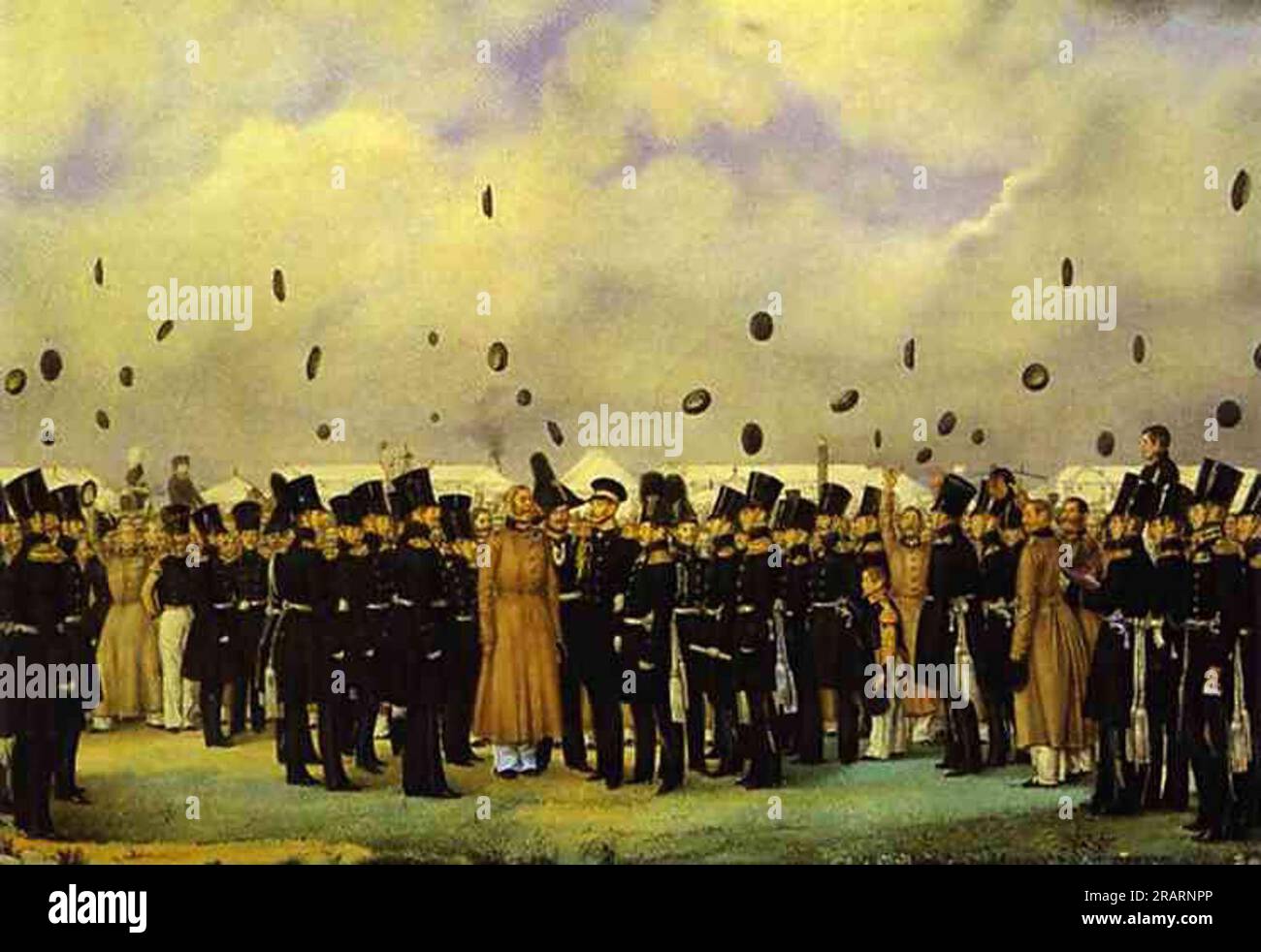 Grand Duke Mikhail Pavlovich Visiting the Camp of the Finland Regiment ...