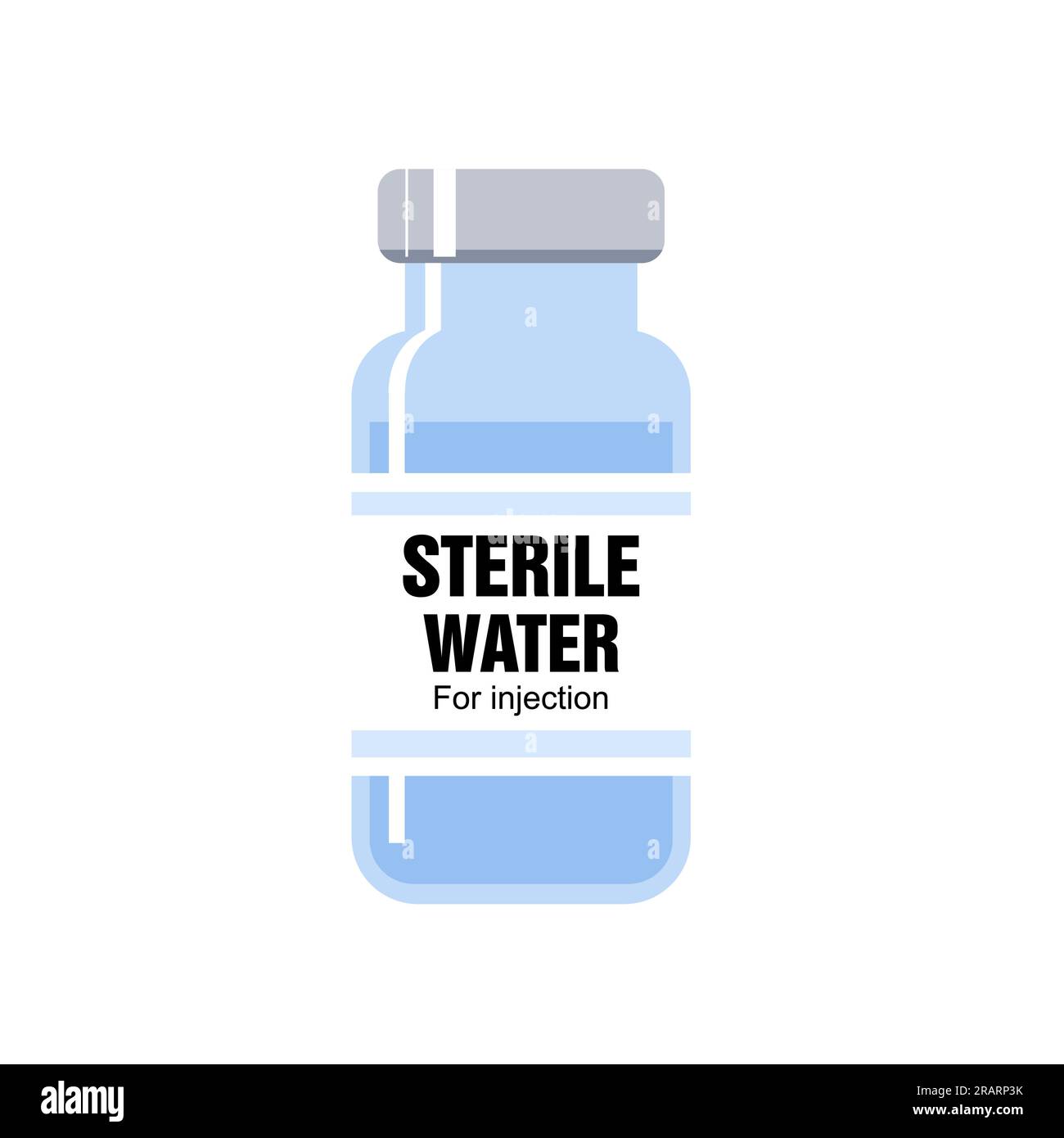 Sterile water for injection vial isolated vector illustration ...