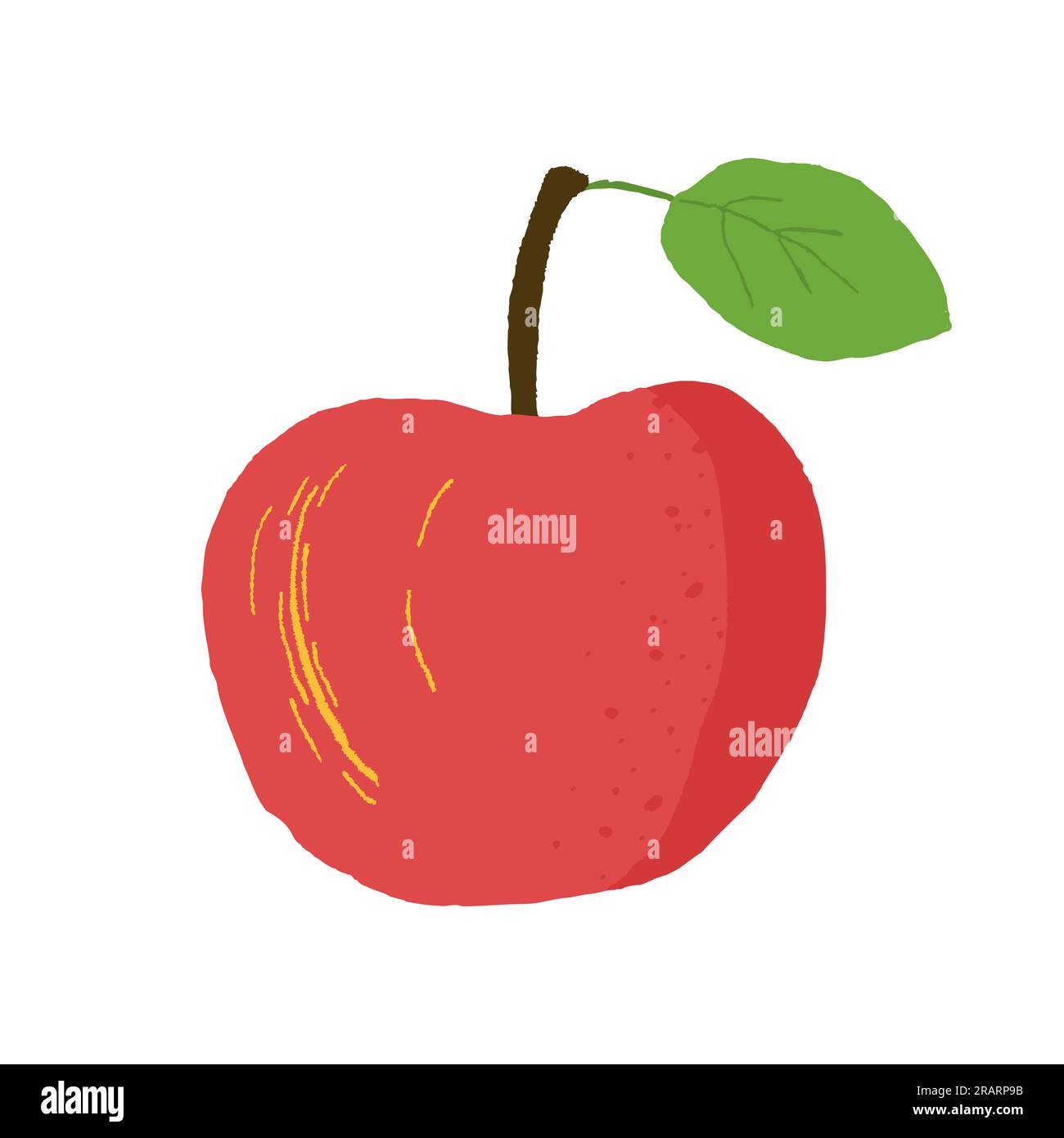Apple fruit. Isolated cartoon style vector illustration of cute apple ...