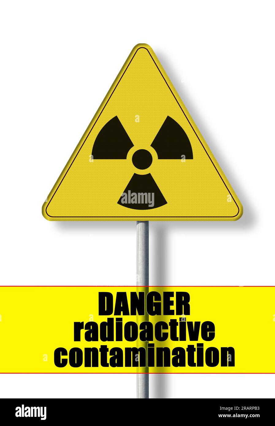 Danger of radioactive contamination from gas radon - concept image ...