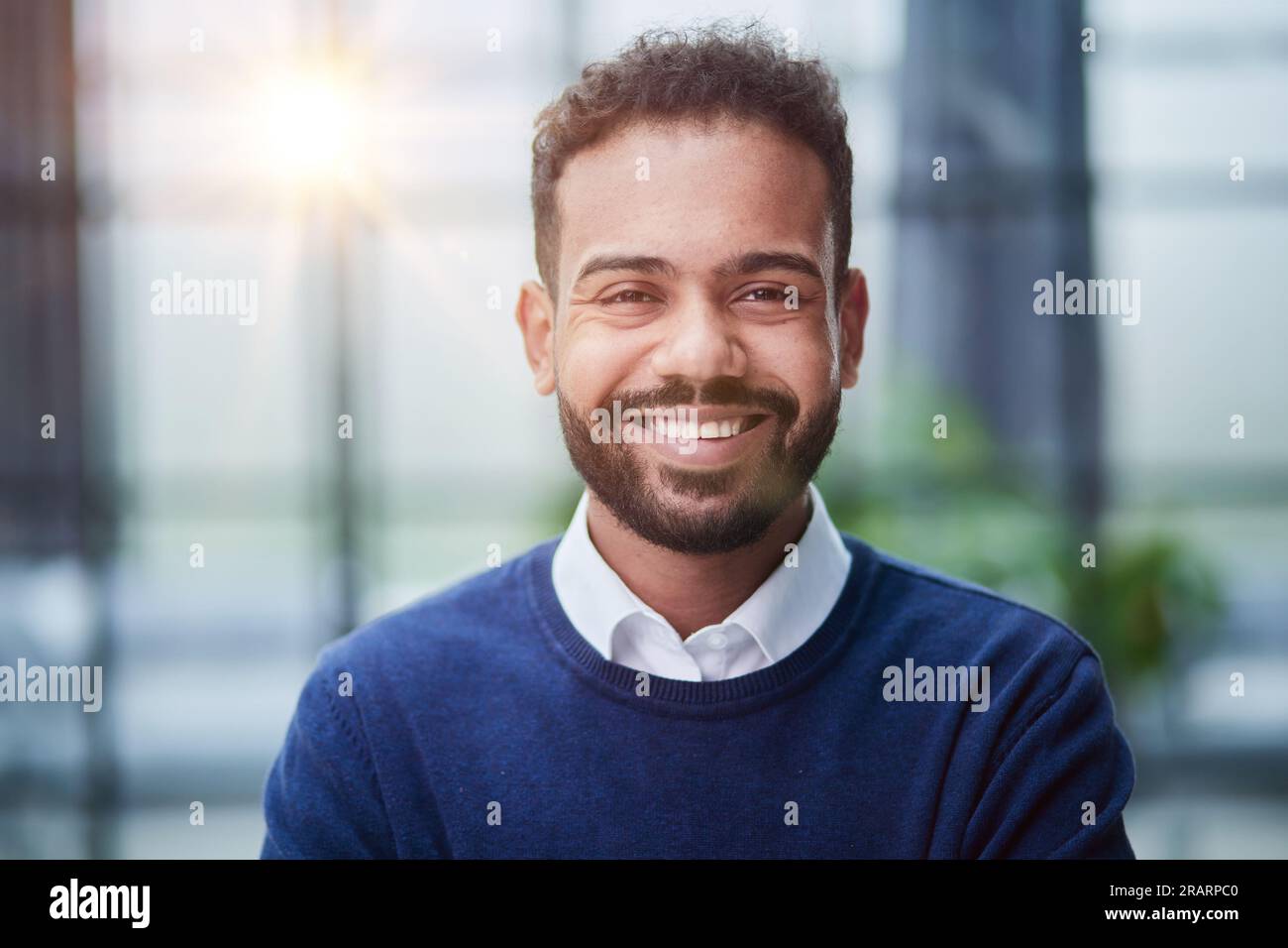 Happy millennial african manager posing hi-res stock photography and ...