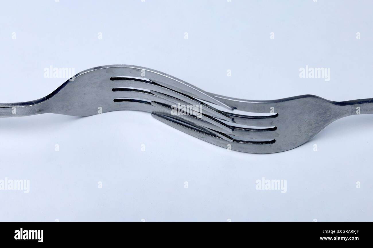 two forks isolated on white background Stock Photo - Alamy