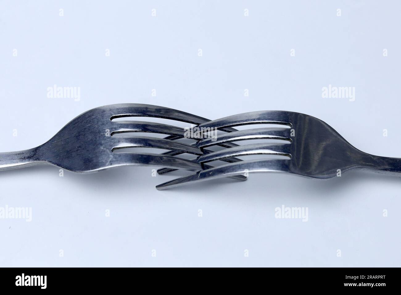 two forks isolated on white background Stock Photo - Alamy
