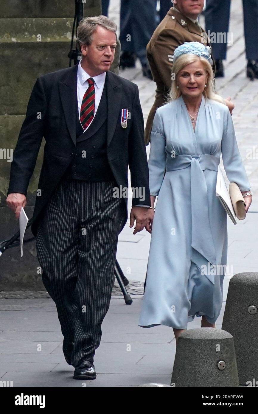 Alister Jack, Secretary of State for Scotland, and Ann Hodgson leave St ...