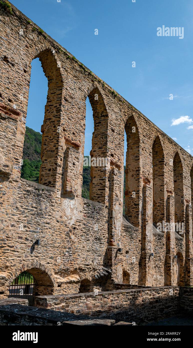 the former Stuben Monastery with its impressive church ruins Stock ...
