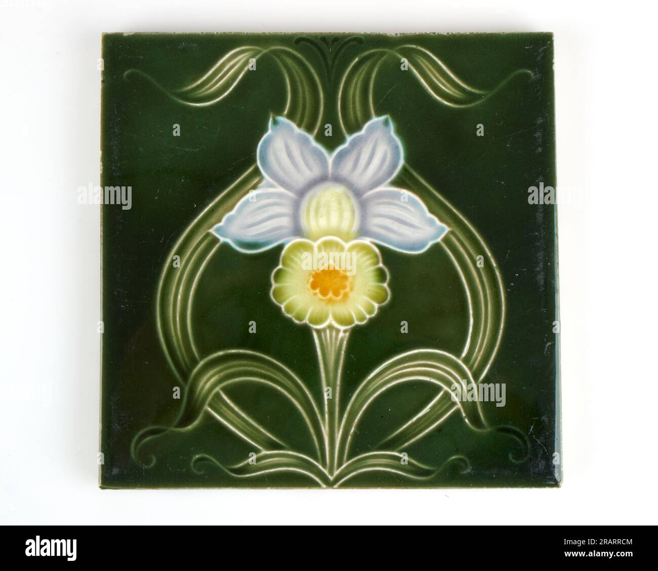 Antique 1900s Henry Richards Art Nouveau pottery tile Stock Photo - Alamy