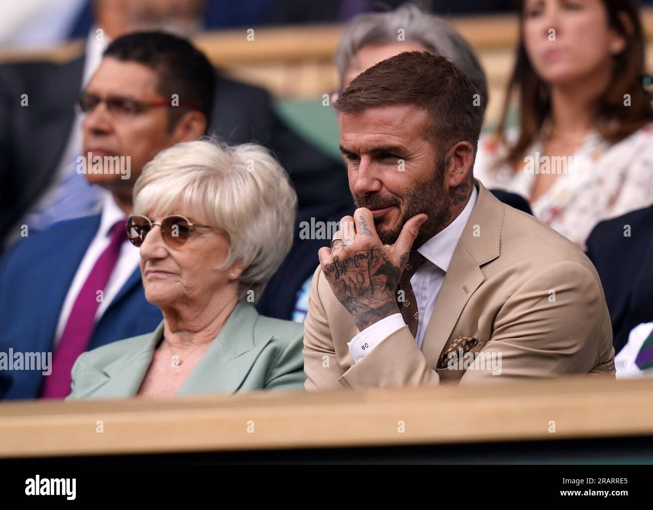 David beckham in royal box on centre court hi-res stock photography and ...