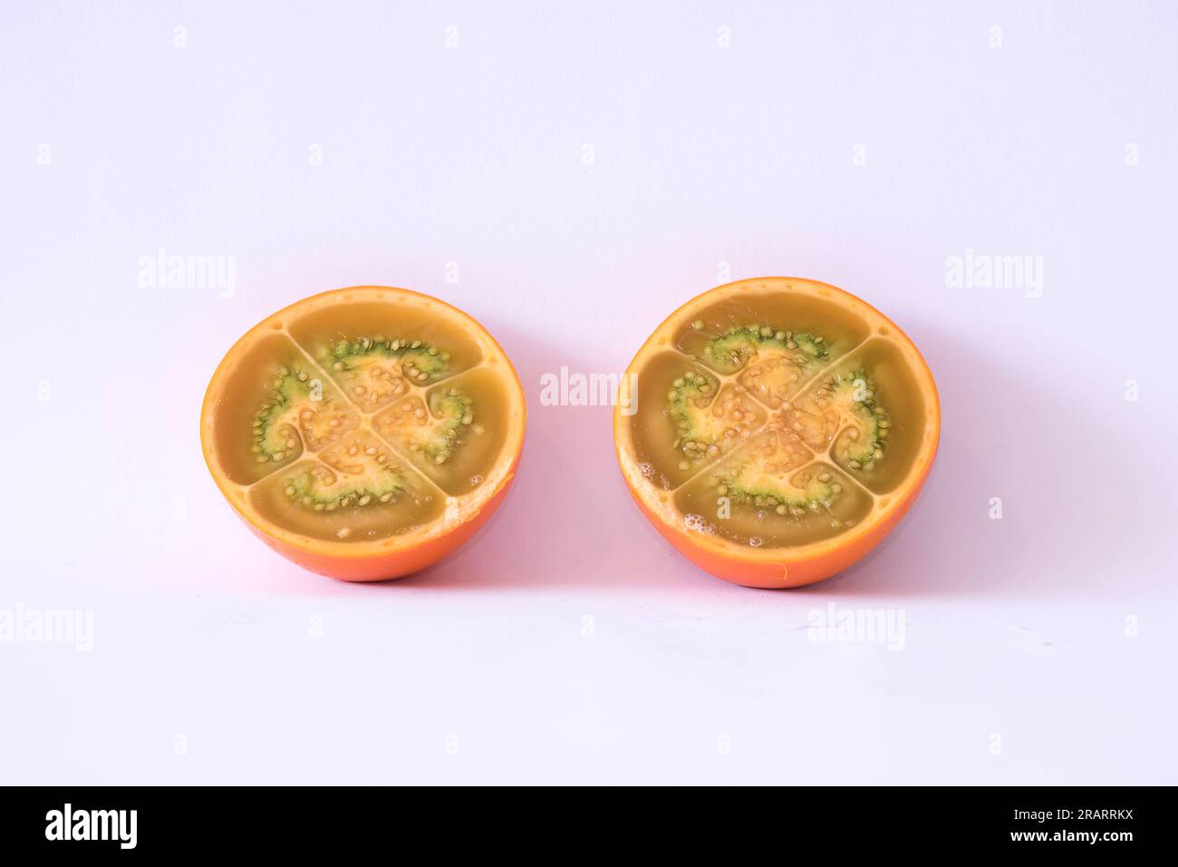 Colombian delicious fruit, lulo or solanum quitoense Stock Photo - Alamy