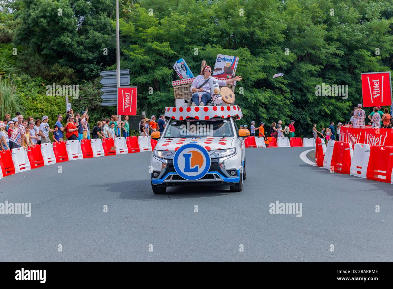 Bayonne, France: 03 July 2023: Caravan car of Tour de France in the 3 ...