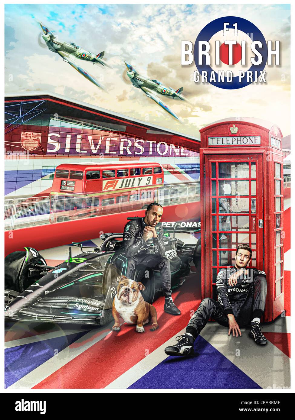 Mercedes grand prix poster hi-res stock photography and images - Alamy