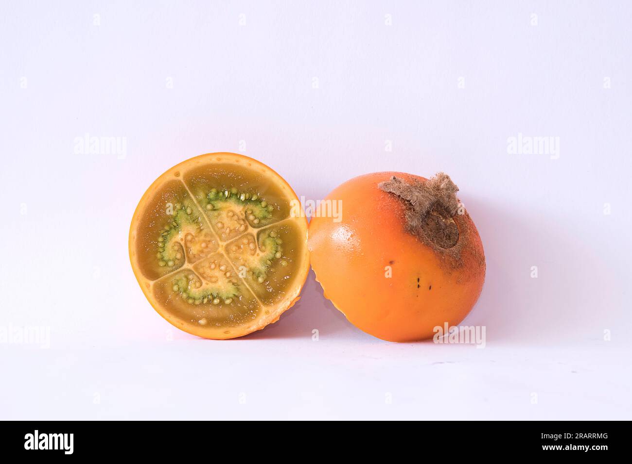 Colombian delicious fruit, lulo or solanum quitoense Stock Photo - Alamy