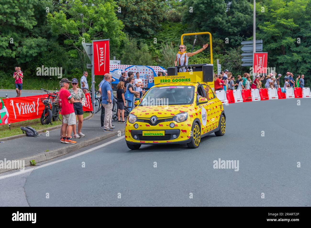 Bayonne, France: 03 July 2023: Caravan car of Tour de France in the 3 ...