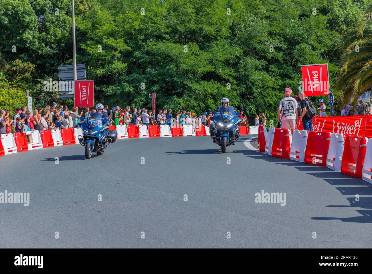 Bayonne, France: 03 July 2023: Caravan bikes of Tour de France in the 3 ...