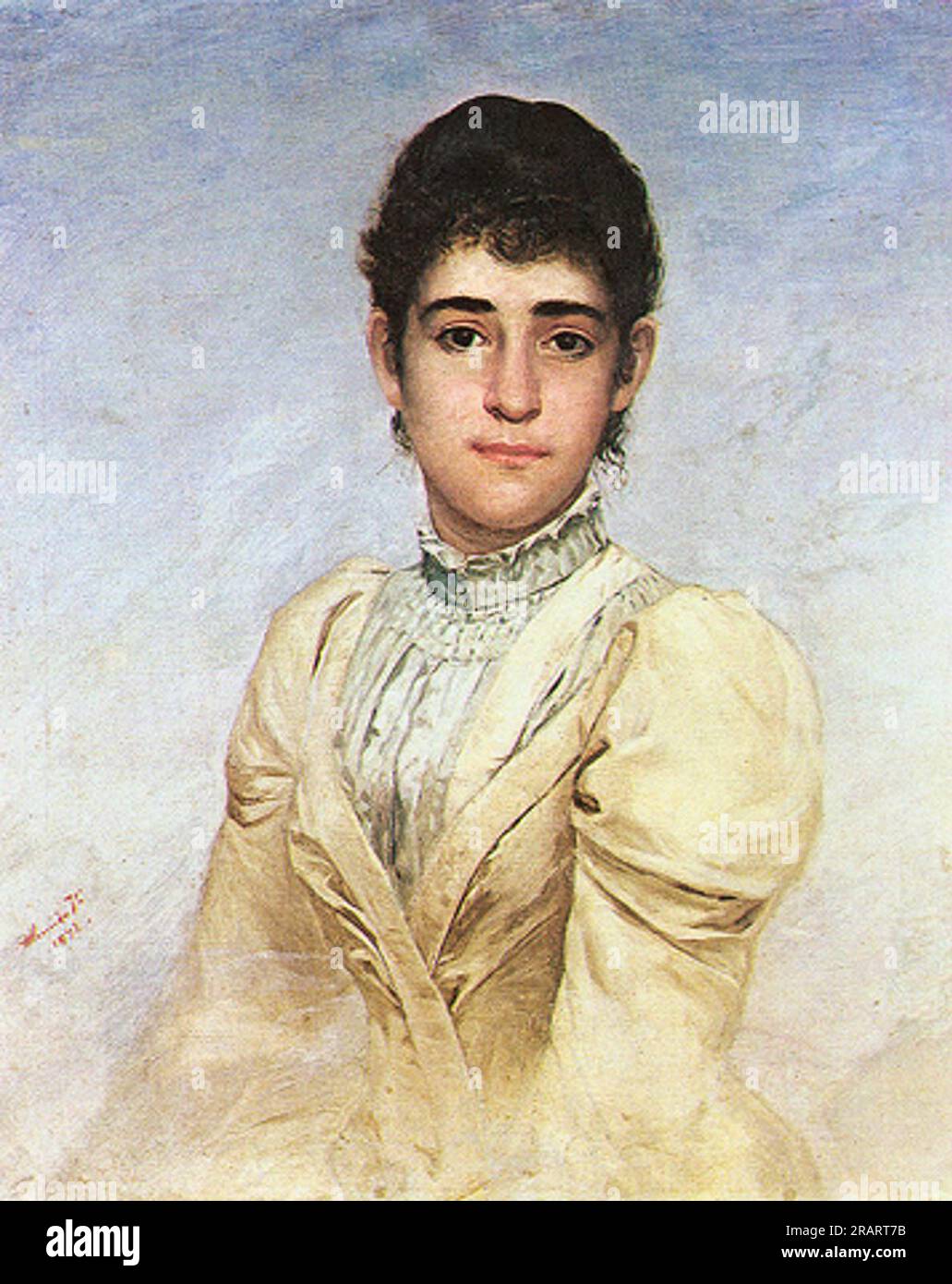 Portrait of Joana Liberal da Cunha 1892 by Jose Ferraz de Almeida ...