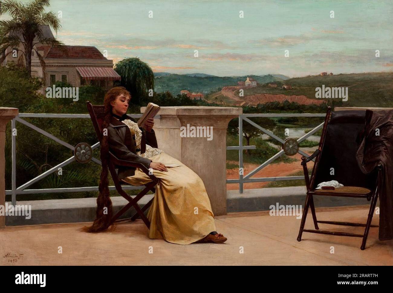 Reading 1892 by Jose Ferraz de Almeida Junior Stock Photo - Alamy