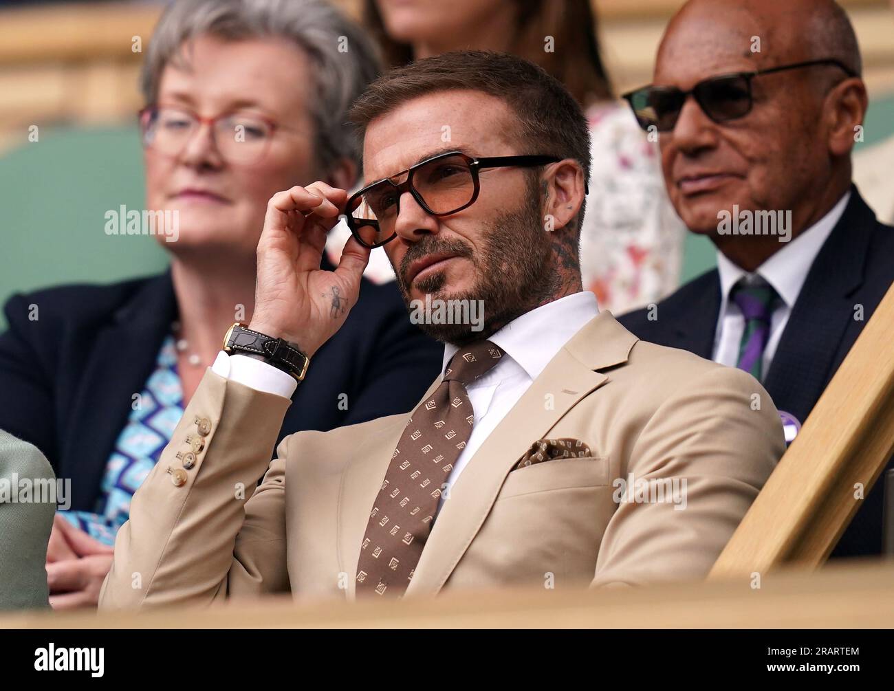 David beckham in royal box on centre court hi-res stock photography and ...