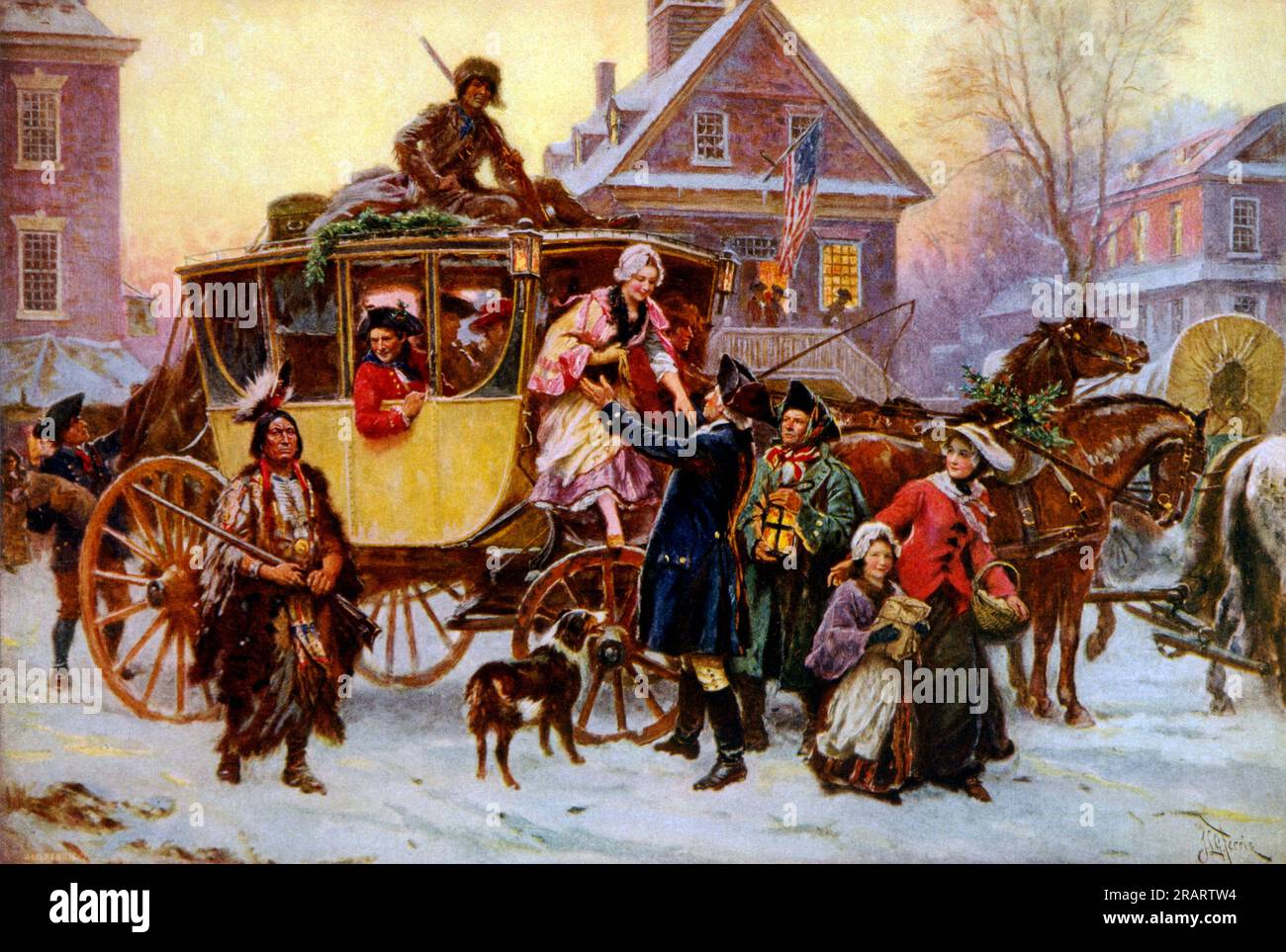 The Christmas Coach, 1795 by Jean Leon Gerome Ferris Stock Photo - Alamy
