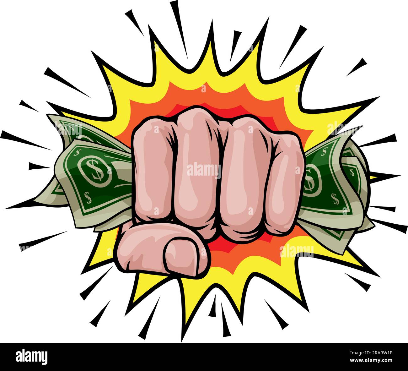 Money Cash Fist Hand Comic Pop Art Cartoon Stock Vector Image & Art - Alamy