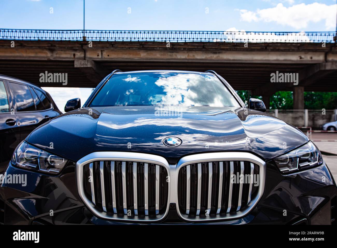 Lviv, Ukraine - July 3, 2023: Closeup of BMW X5 G05, front view Stock ...