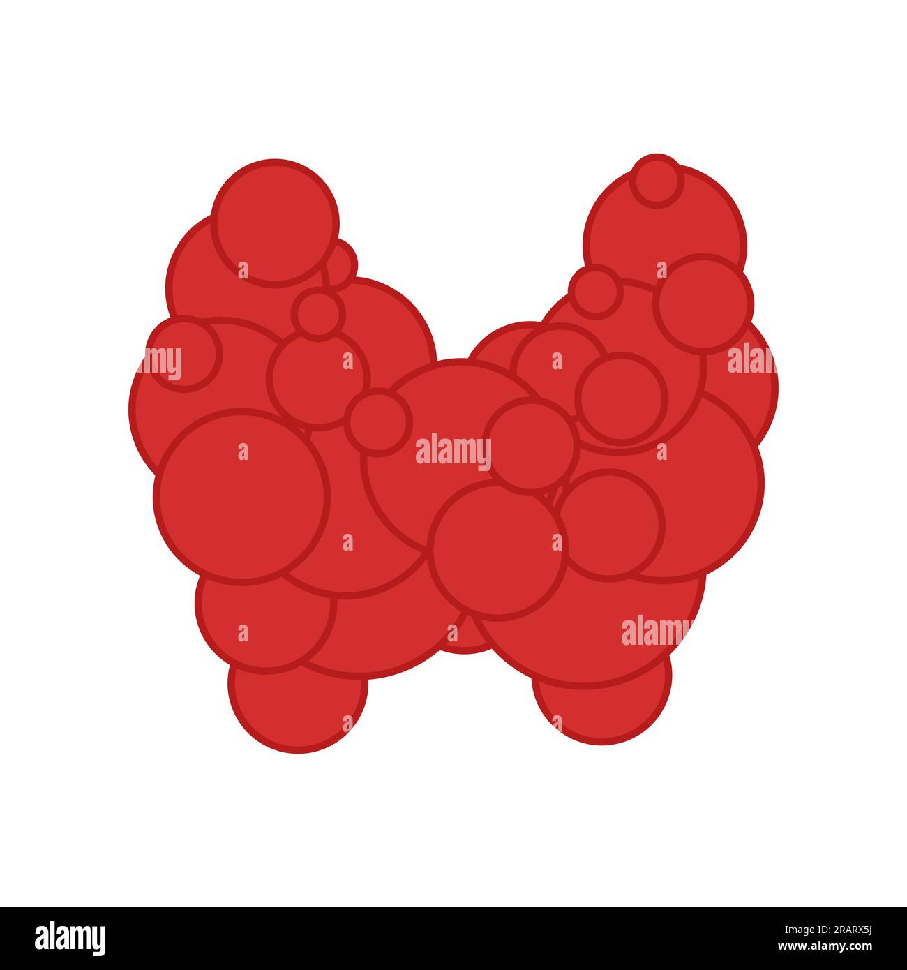 Thyroid gland body organ icon for hormone function concept Stock Vector ...