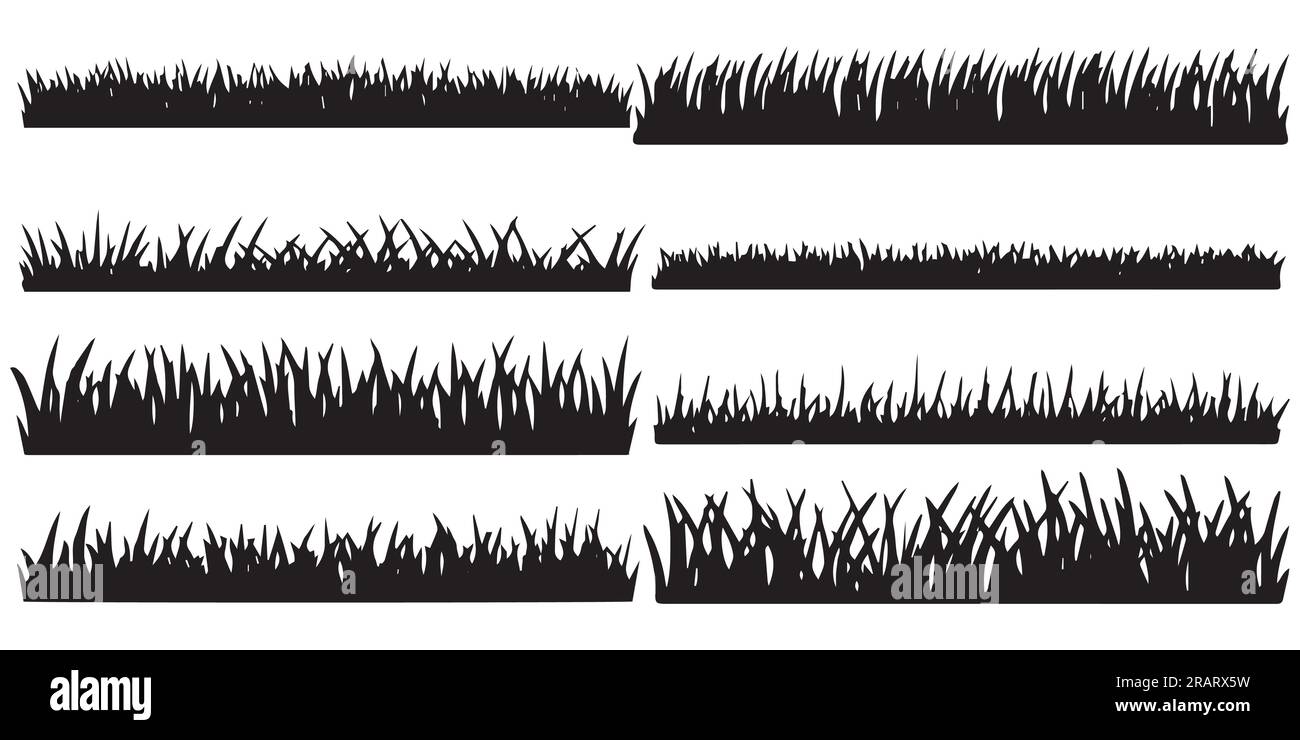 Set of silhouette grass vector illustration Stock Vector Image & Art ...
