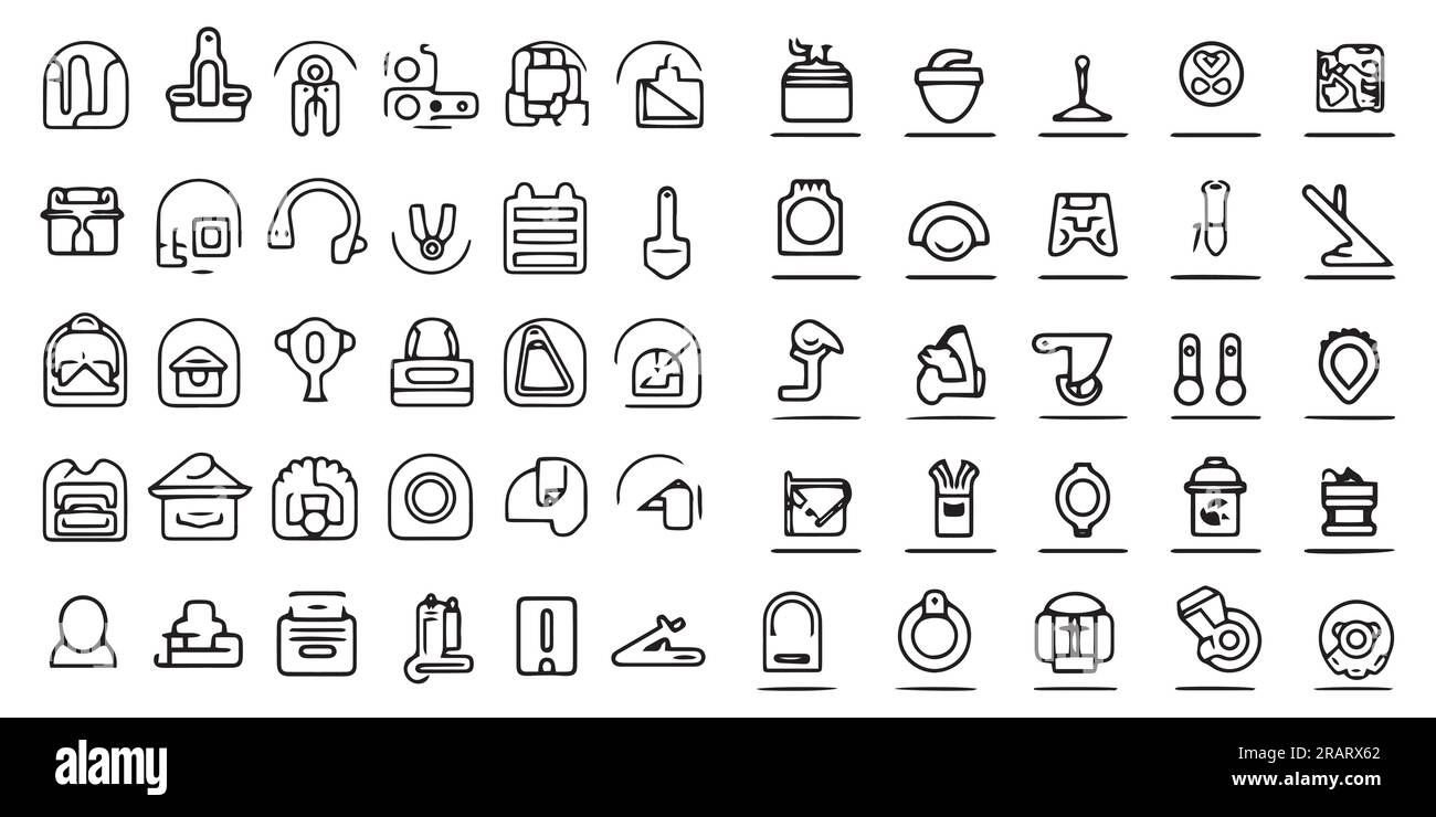 Set of line art or logo icon vector illustration Stock Vector Image ...