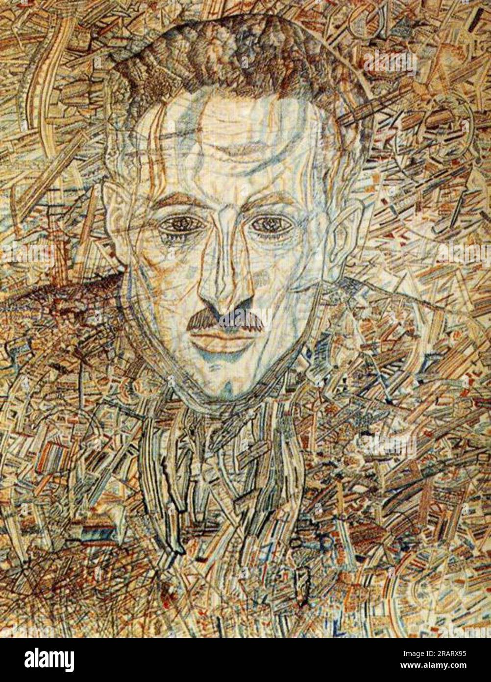 Portrait of Nikolay Glebov-Putilovsky 1936 by Pavel Filonov Stock Photo ...