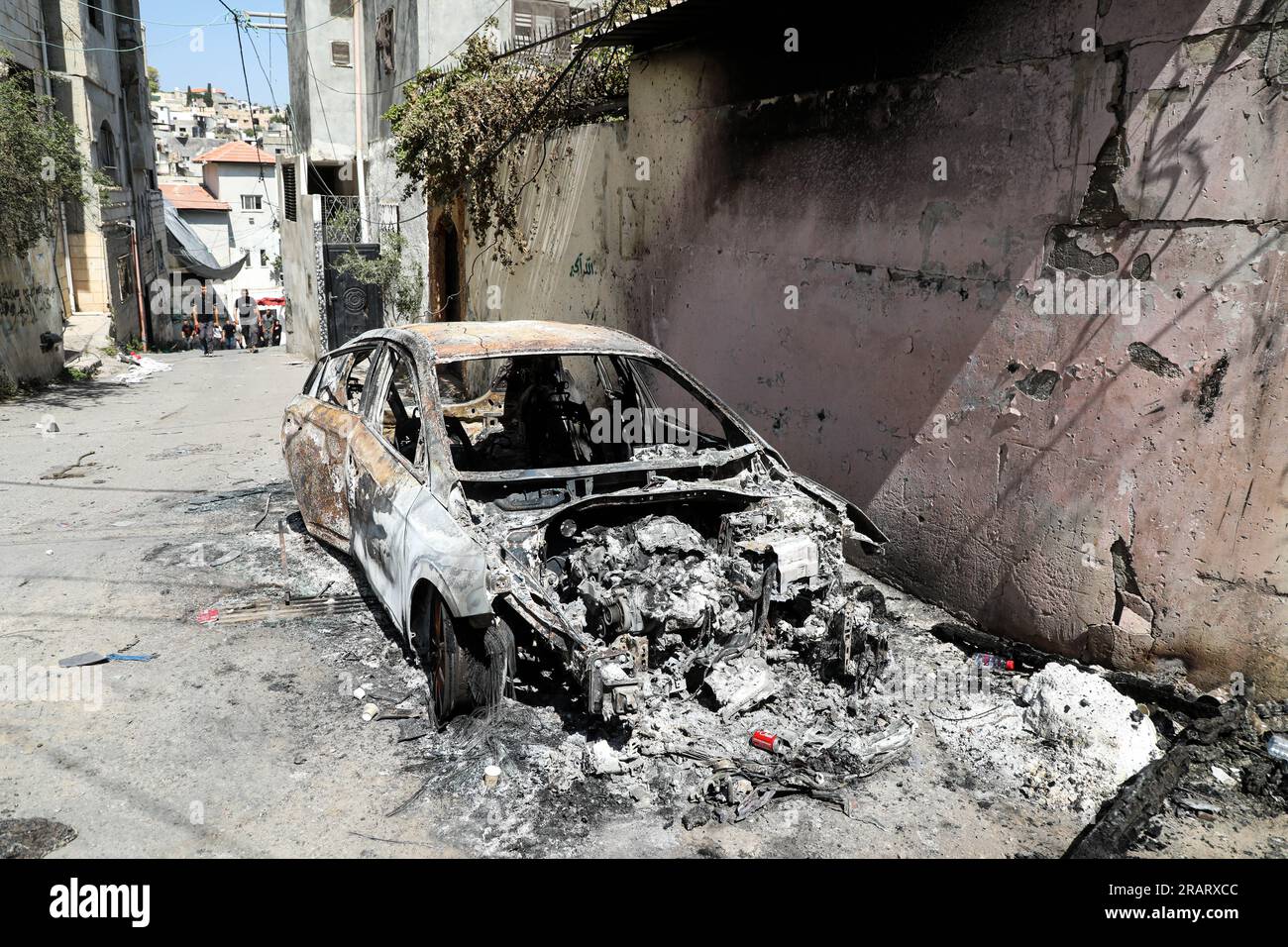 July 5, 2023: Jenin, West Bank, Palestine: Ruins and much destruction ...