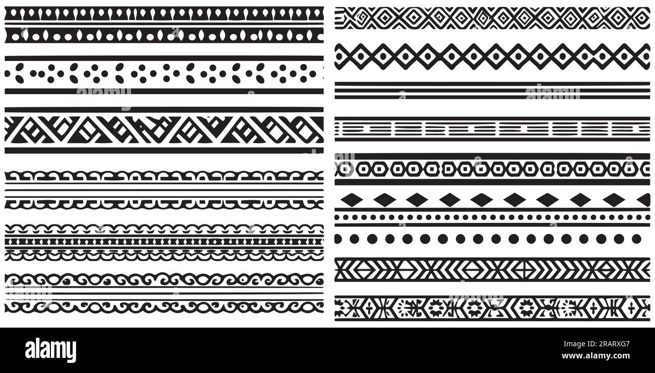 Silhouette Border vector illustration collection Stock Vector Image ...