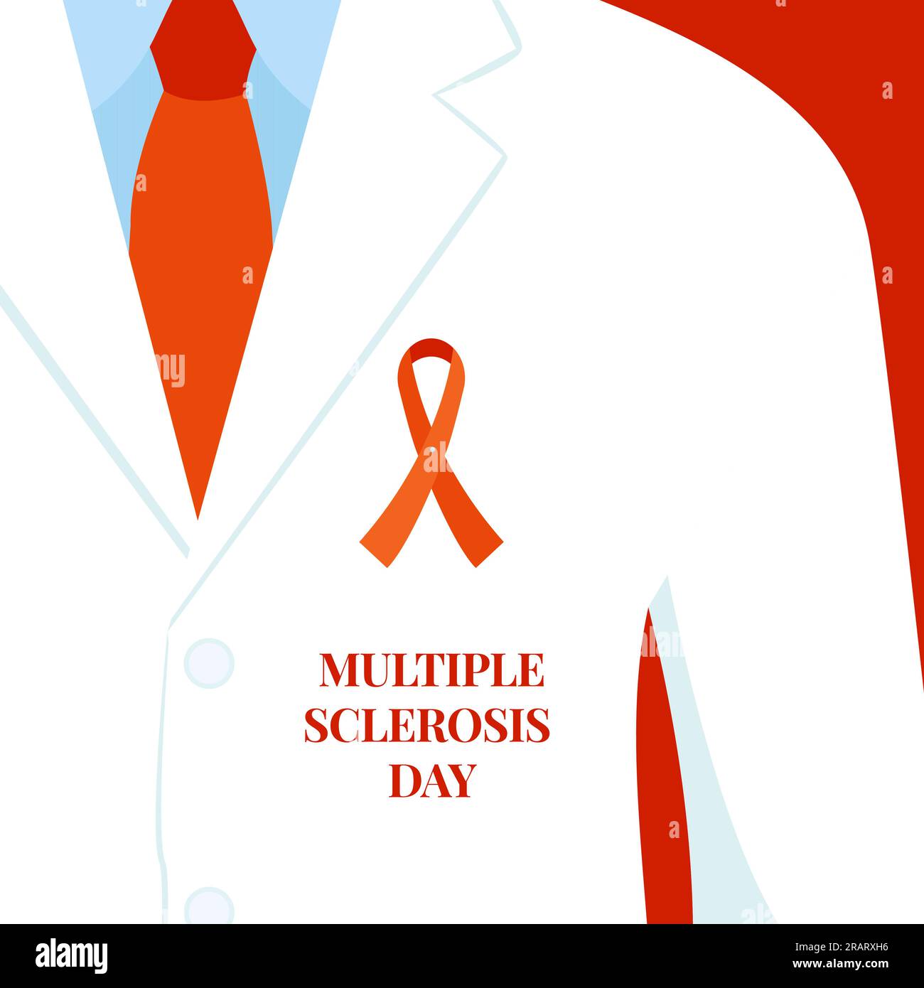 Multiple sclerosis awareness day ribbon cartoon illustration Stock ...