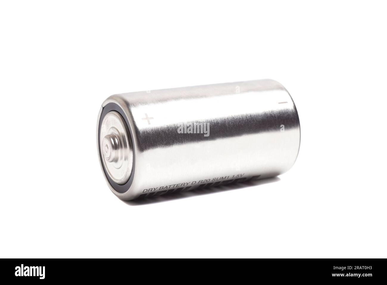New D battery isolated on white Stock Photo - Alamy