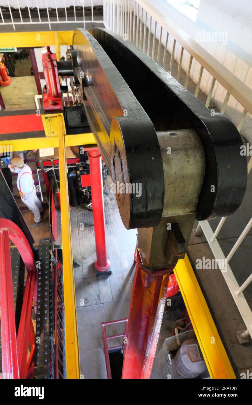 Middleton Top Engine House inside, showing the engine in action Stock ...