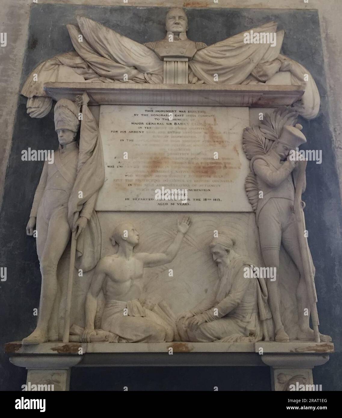 Memorial Sir. Barry Close, St. Mary's Cathedral, Madras by John Flaxman ...