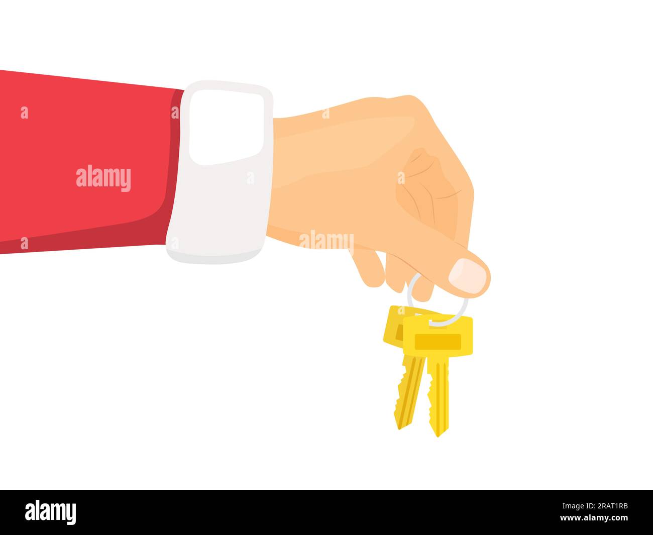 Santa Claus hand holding keys, concept of buying a house as a christmas ...