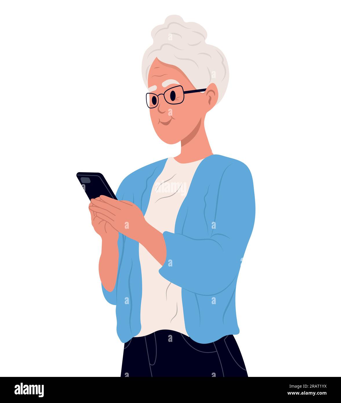 Mobile phone looking at Stock Vector Images - Alamy