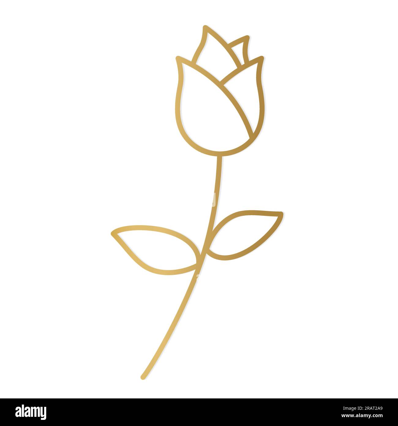 golden rose flower icon - vector illustration Stock Vector Image & Art ...