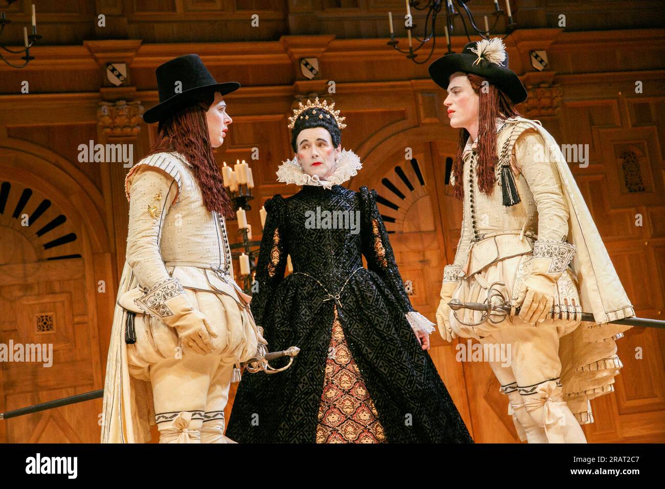 V/i - l-r: Samuel Barnett (Sebastian), Mark Rylance (Countess Olivia ...