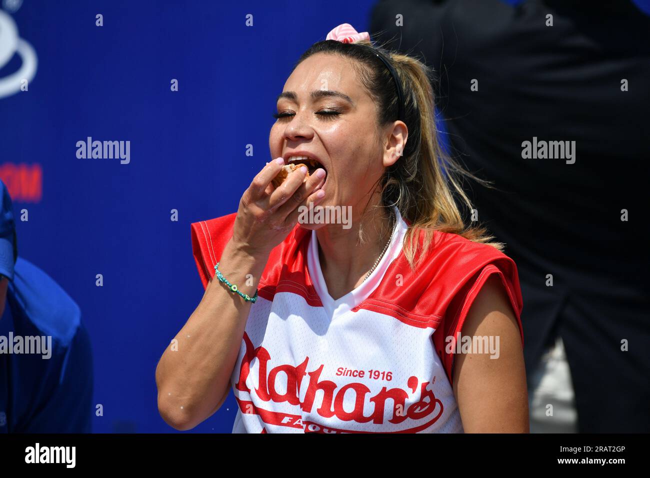 Professional competitive eater Miki Sudo competes in the Nathan's ...