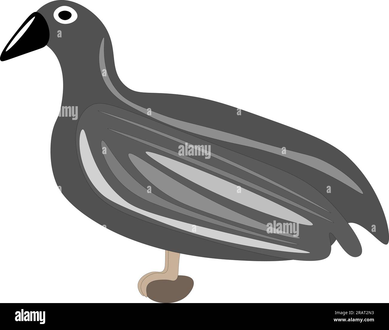 Funny crow on a white background, children's drawing. Vector ...
