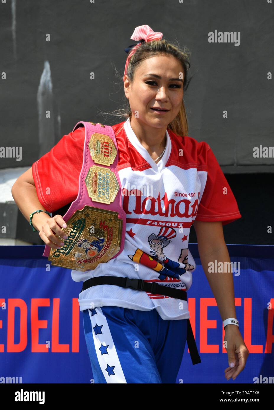 Professional competitive eater Miki Sudo competes in the Nathan's ...