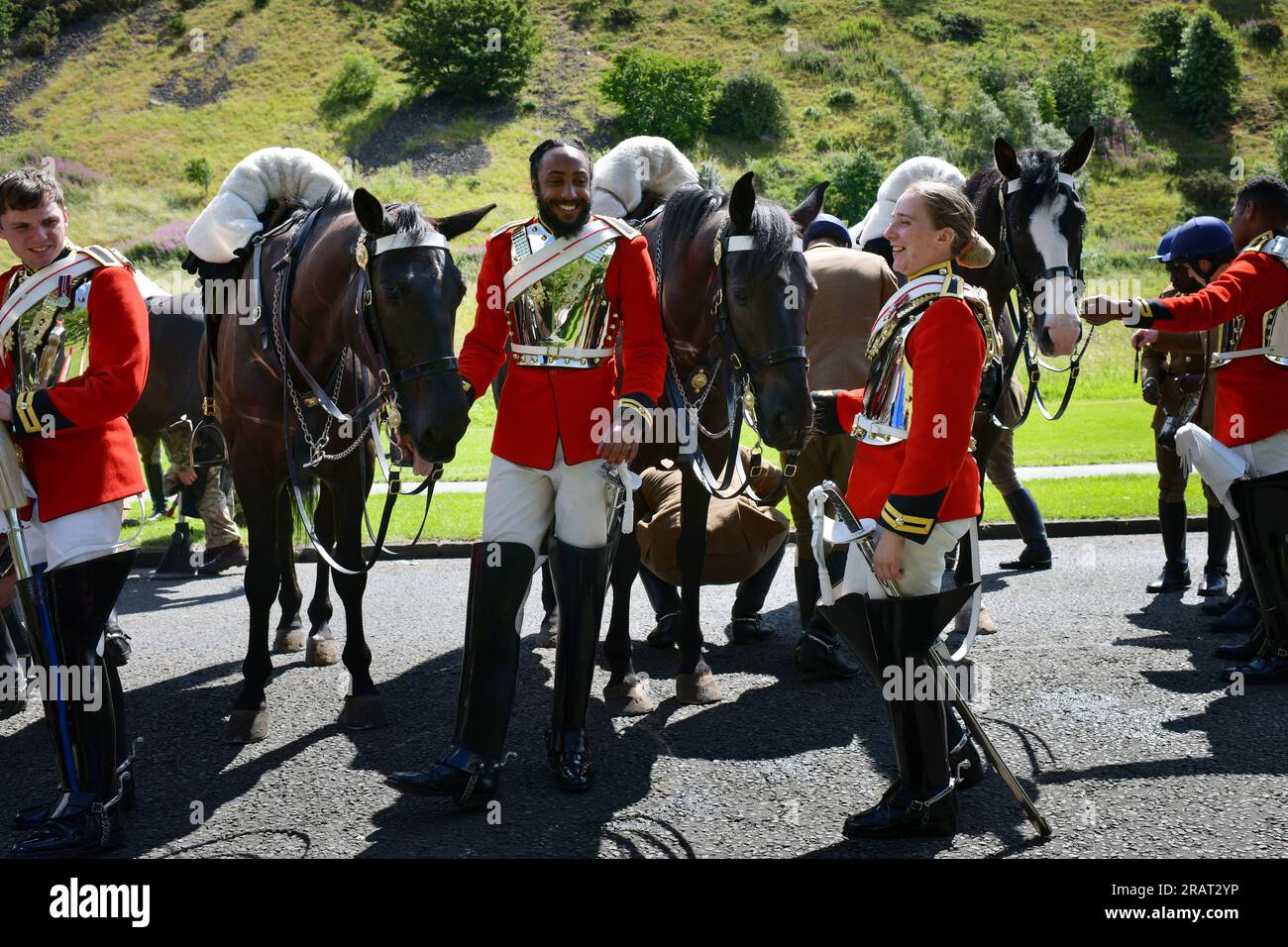 Edinburgh Scotland, UK 05 July 2023. The army in Holyrood Park make ...