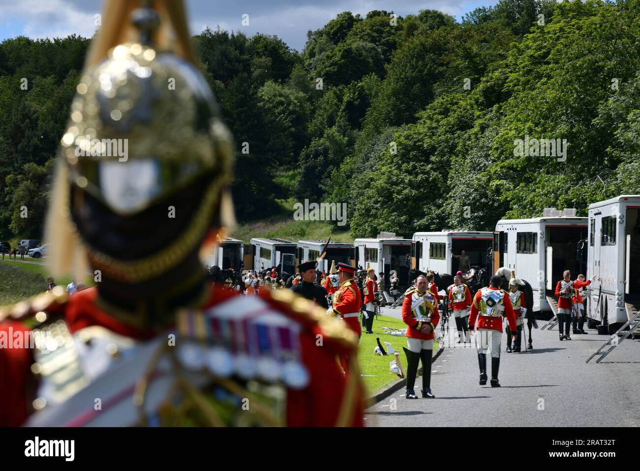 Edinburgh Scotland, UK 05 July 2023. The army in Holyrood Park make ...