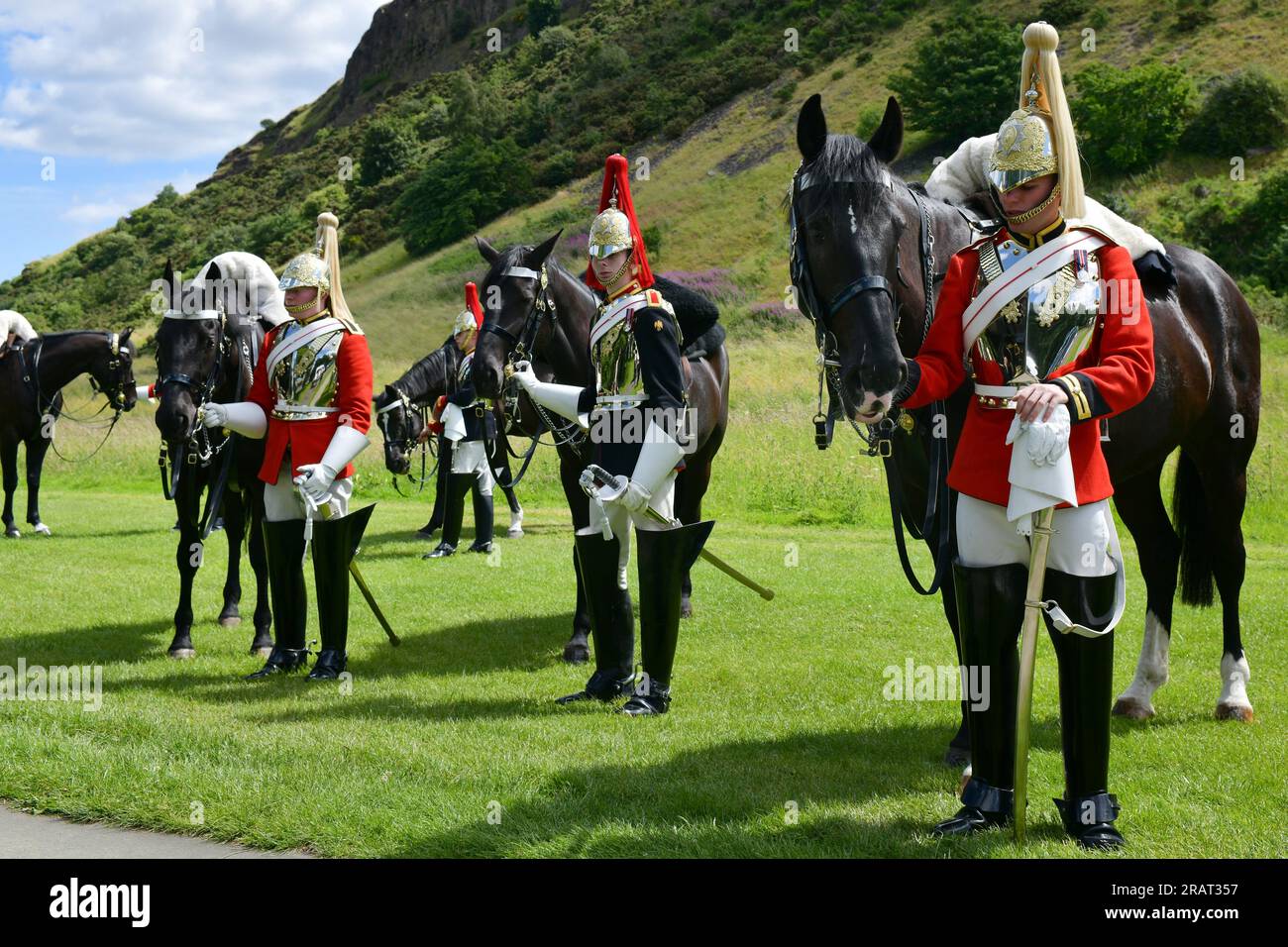 Edinburgh Scotland, UK 05 July 2023. The army in Holyrood Park make ...