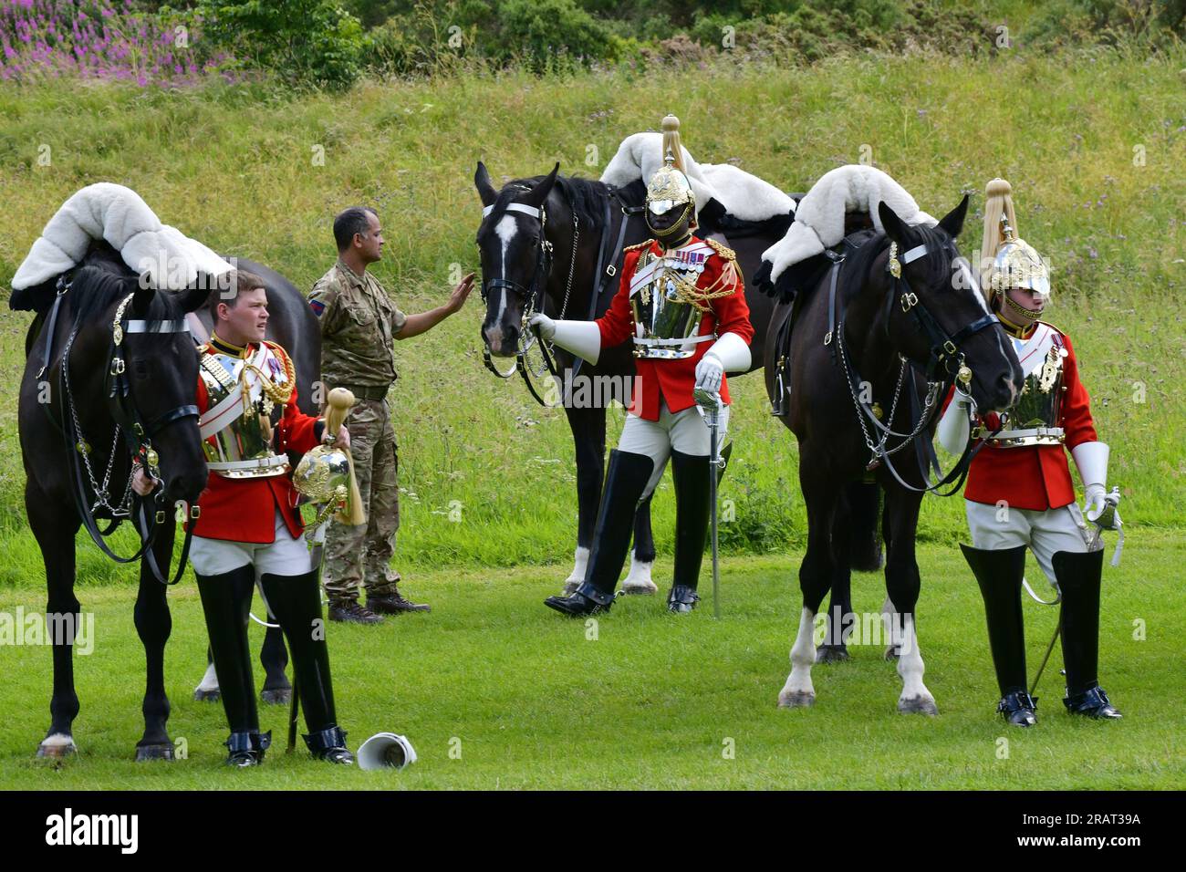 Edinburgh Scotland, UK 05 July 2023. The army in Holyrood Park make ...