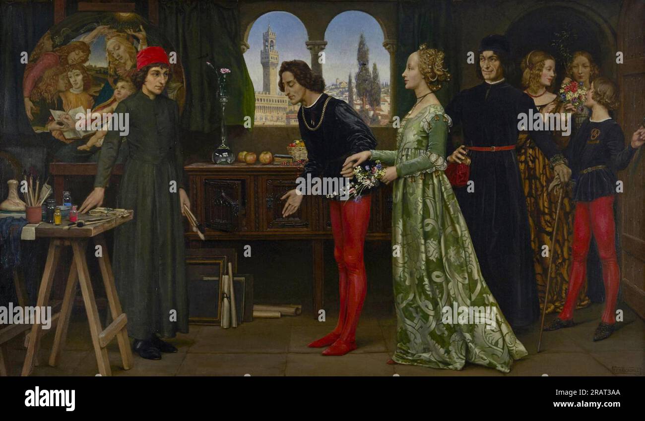 The First Visit of Simonetta Presented by Giulio and Lorenzo De Medici ...