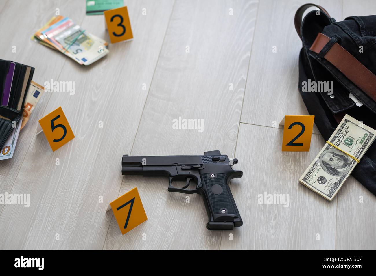 Evidence Chain of Custody Labels and brown paper bag with fingerprints ...