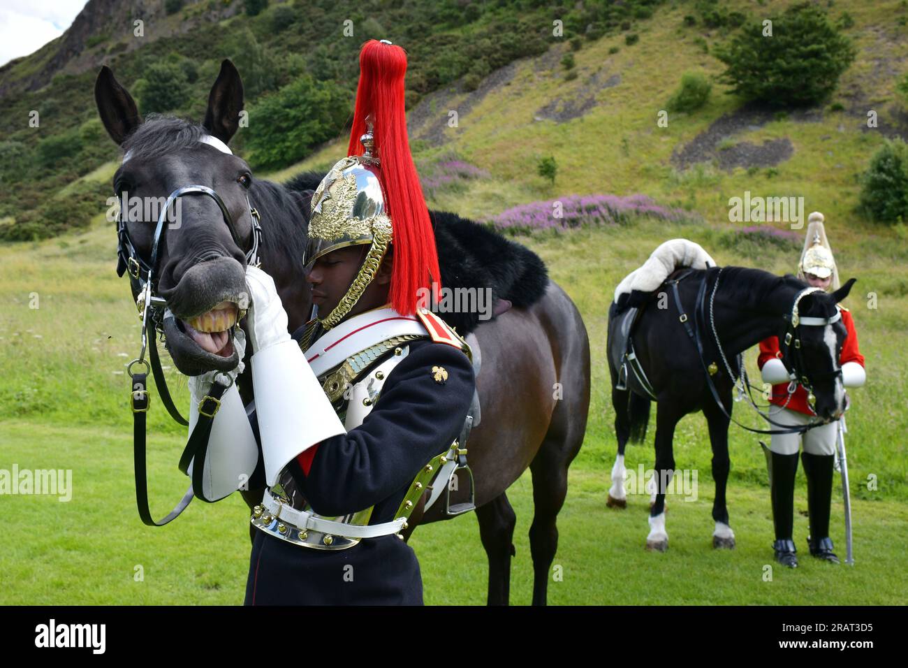 Edinburgh Scotland, UK 05 July 2023. The army in Holyrood Park make ...