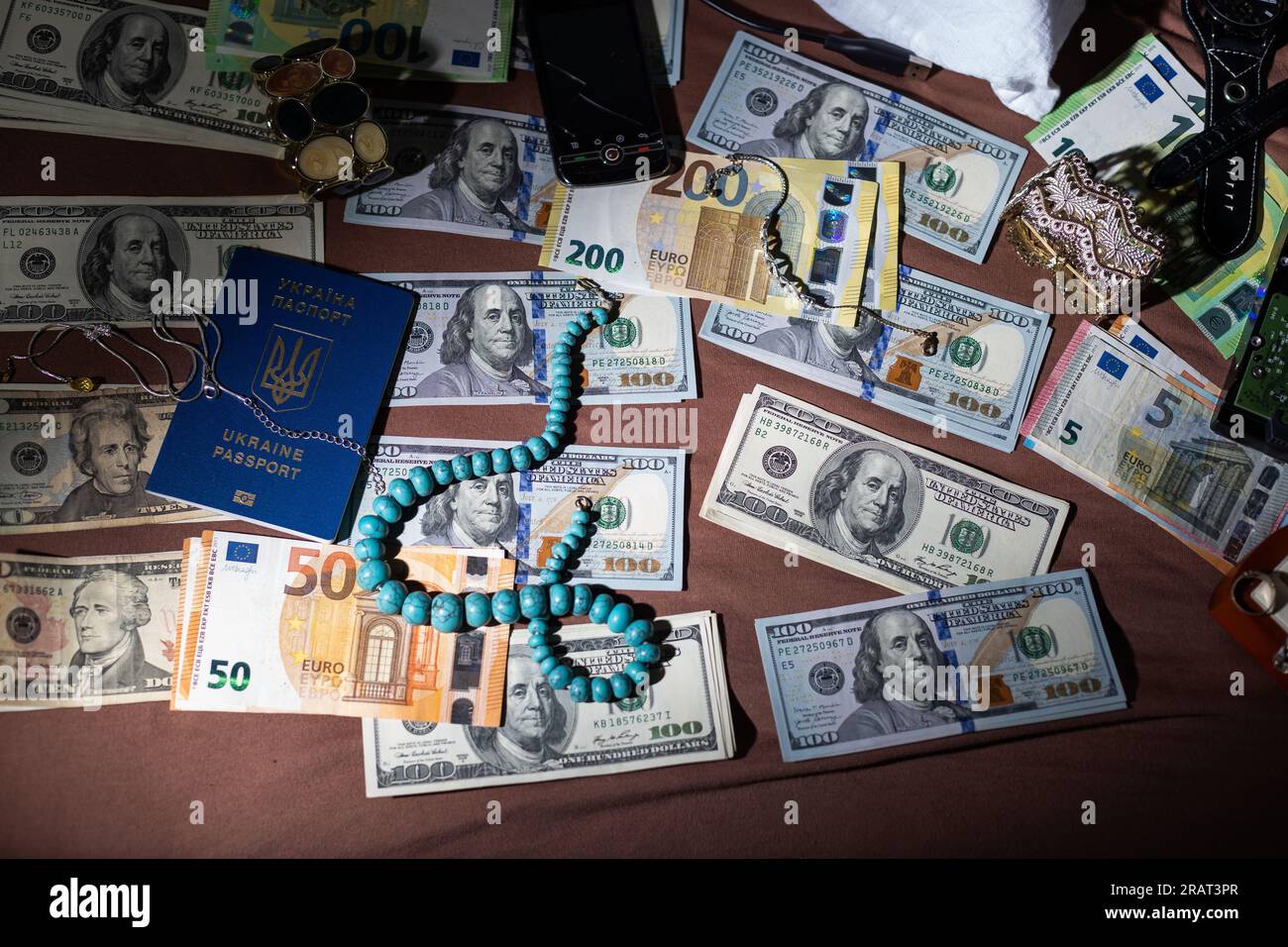 Evidence Chain of Custody Labels and brown paper bag with fingerprints ...